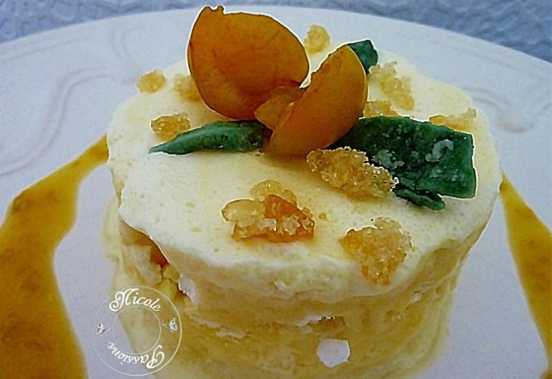 Entremets glacé à la Bergamote de Nancy et aux mirabelles